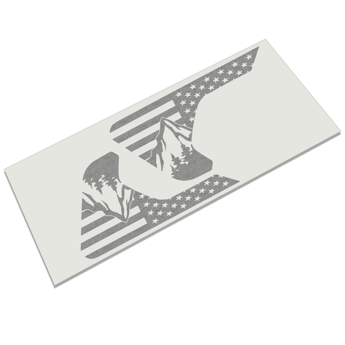 Scenic Patriotism: American Flag & Mountains Decal Fender Vent Vinyl ...