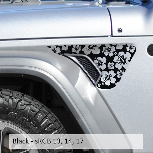 Tropical Paradise: Hawaiian Hibiscus Flowers Decal Fender Vent Vinyl ...
